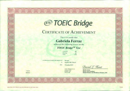 CERTIFICADO TOEIC Bridge – TOEIC